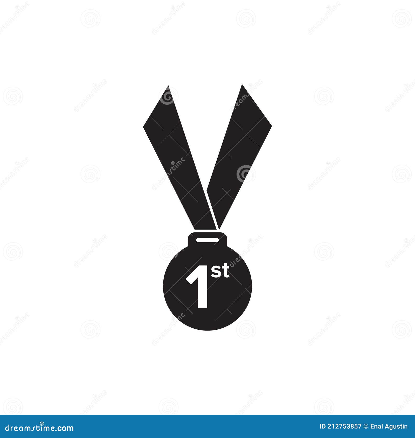 Medal Logo Design for First Winner Template Stock Vector - Illustration ...