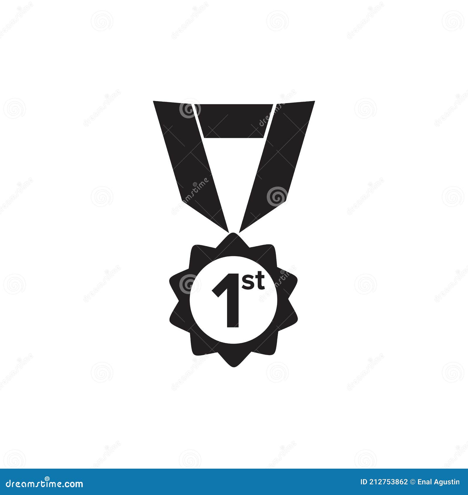 Medal Logo Design for First Winner Template Stock Vector - Illustration ...