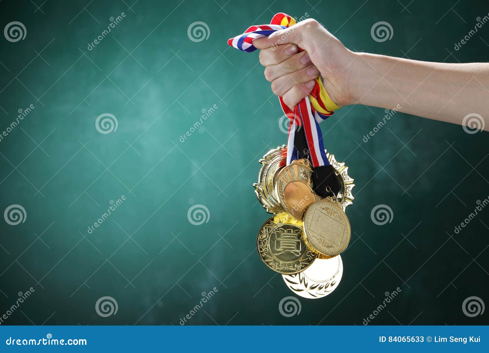 Medal stock image. Image of gold, game, hand, achievement - 84065633