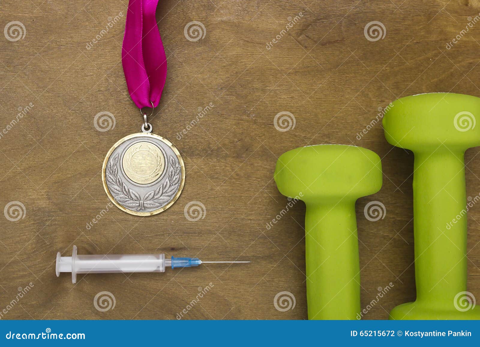 Medal Obtained through Use of Doping Stock Photo - Image of chemical ...