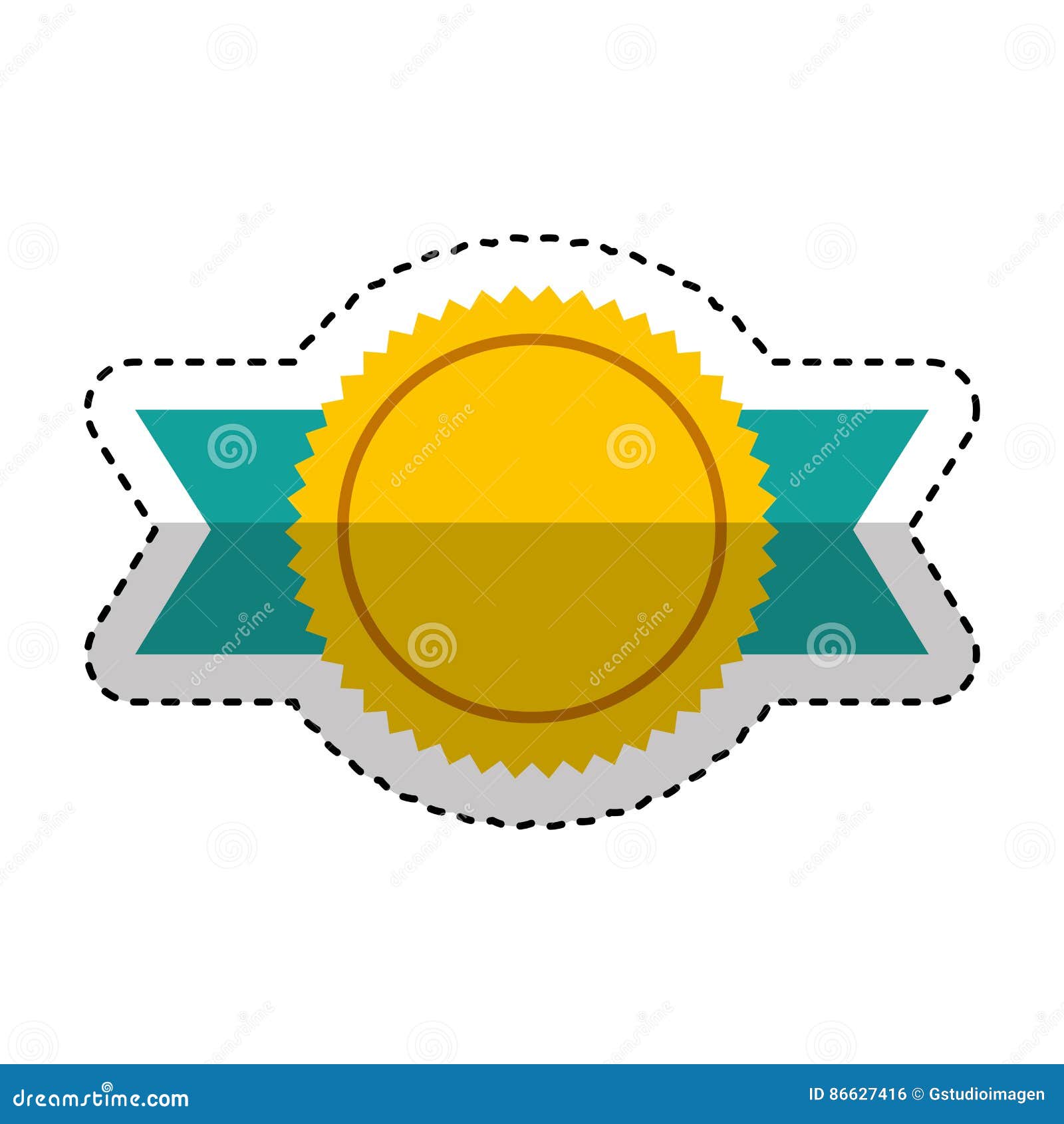 Medal price award icon stock vector. Illustration of decoration - 86627416