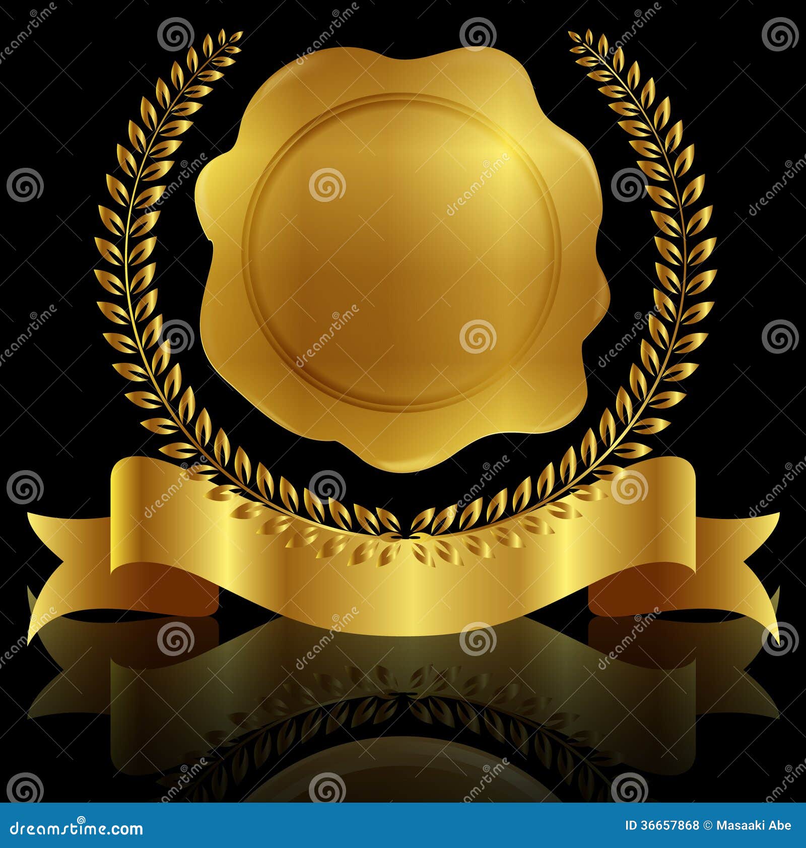 Medal ribbon frame stock vector. Illustration of medal - 36657868