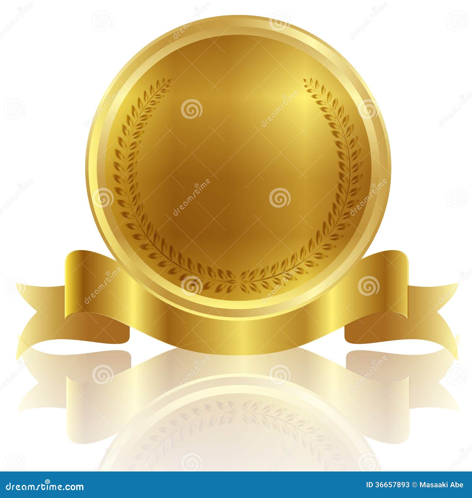 Medal ribbon frame stock vector. Illustration of mark - 36657893