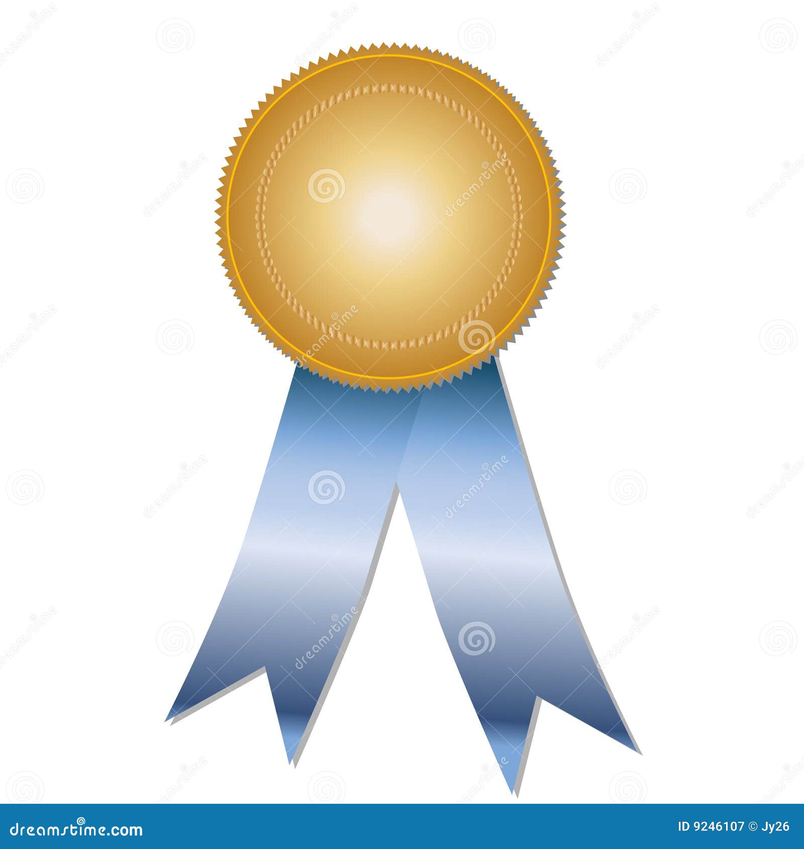 Medal with Ribbons (vector) Stock Vector - Illustration of bronze ...