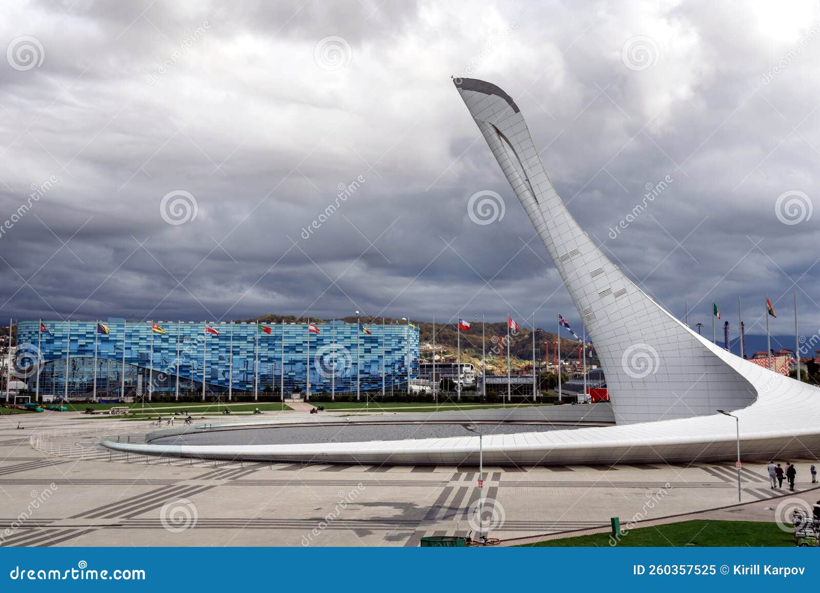 Medal Square and Olympic Torch in Sochi Editorial Image - Image of ...