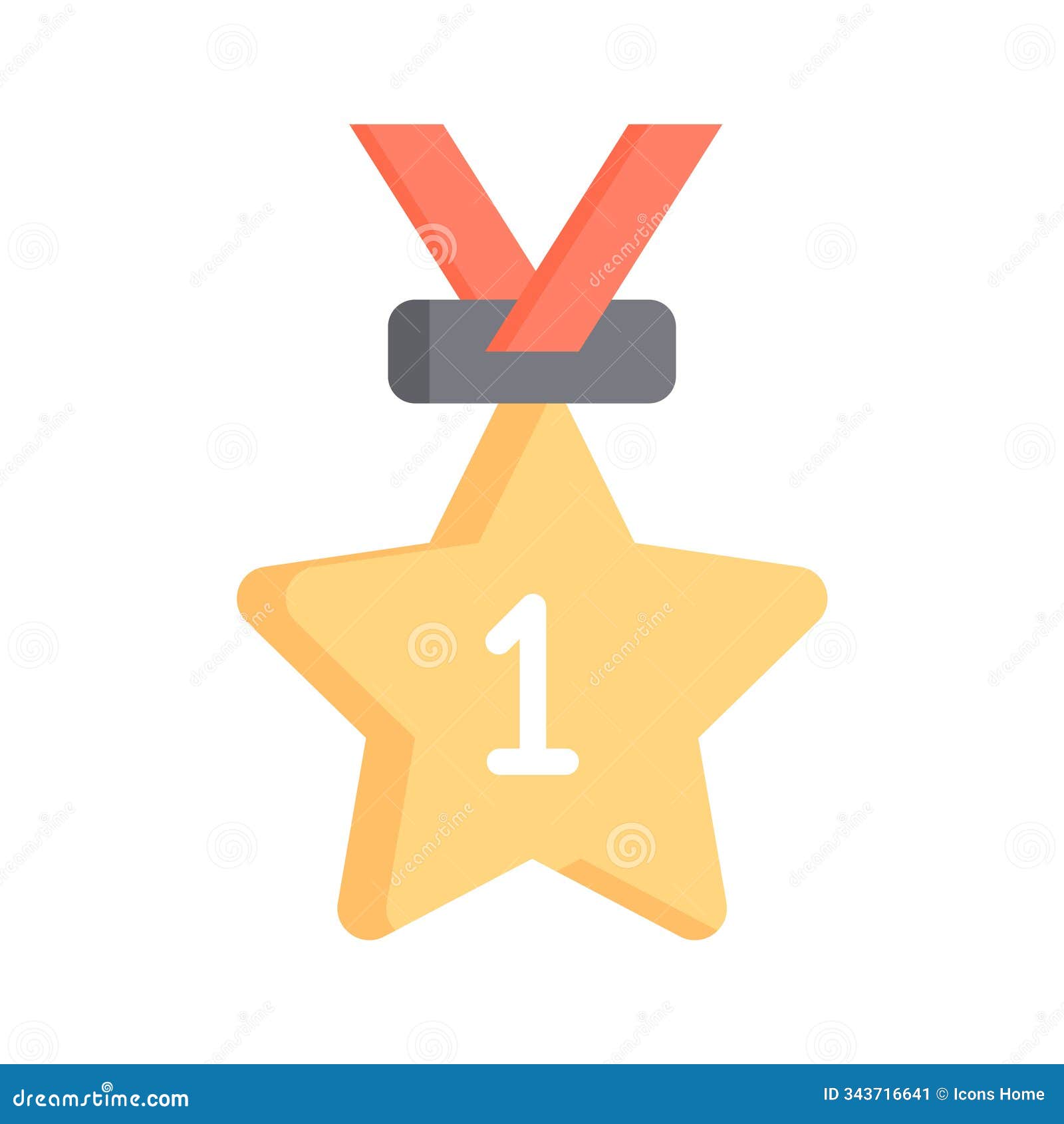 Medal with a Star, Symbolizing Recognition of Achievement Stock Vector ...