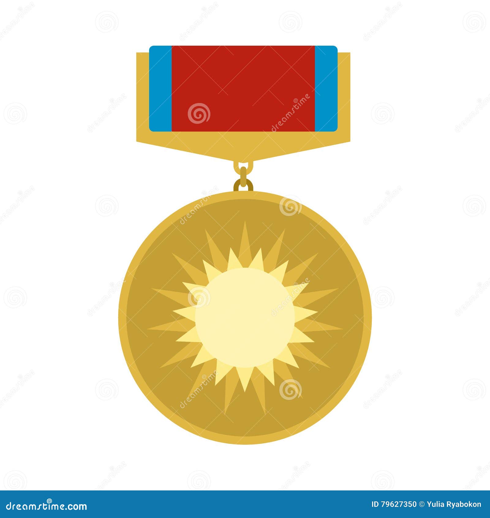 Medal Of Valor. Medal Of Honor. War Military Award Flat Vector Icon ...