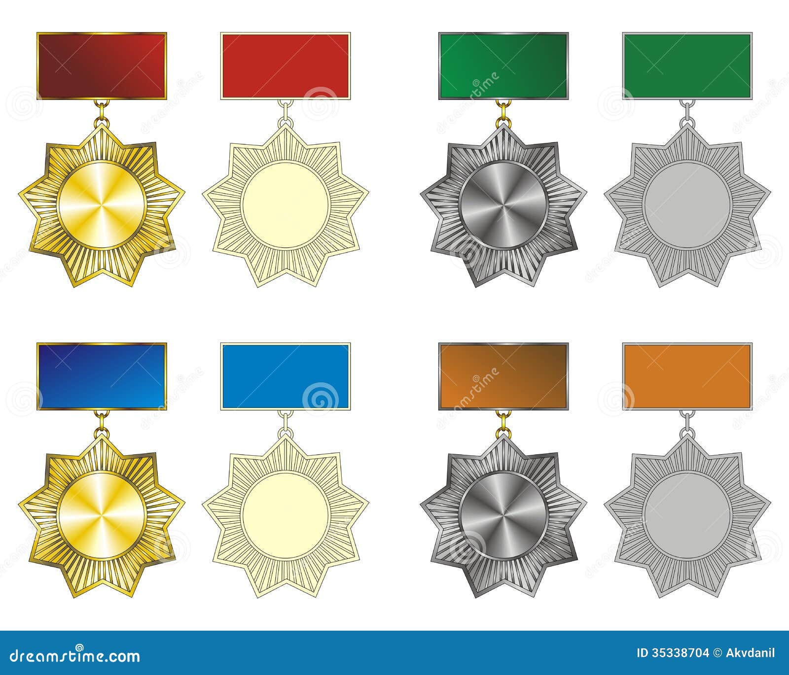 Medal stock vector. Illustration of medal, accessories - 35338704