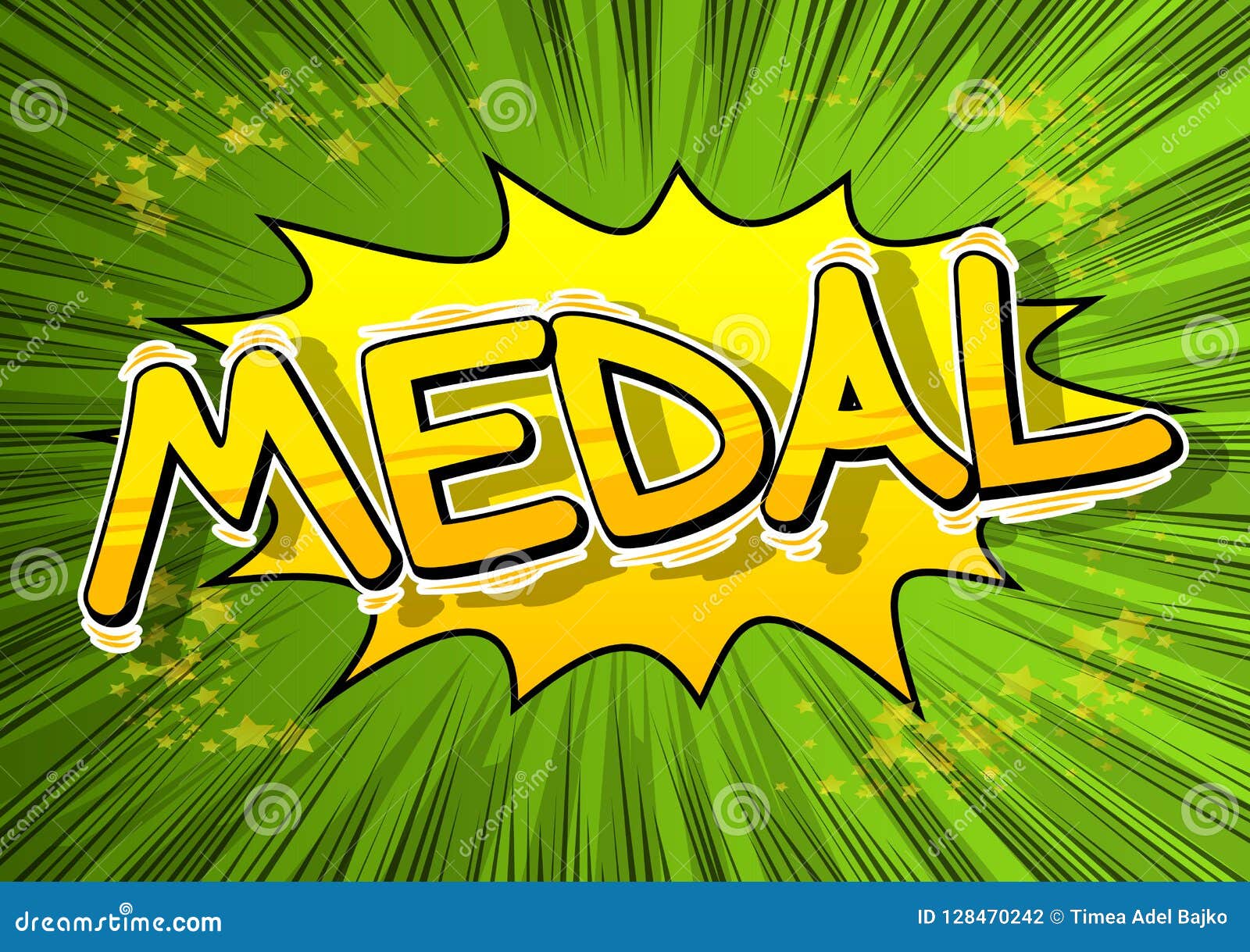 Medal - Comic Book Style Word. Stock Illustration - Illustration of ...