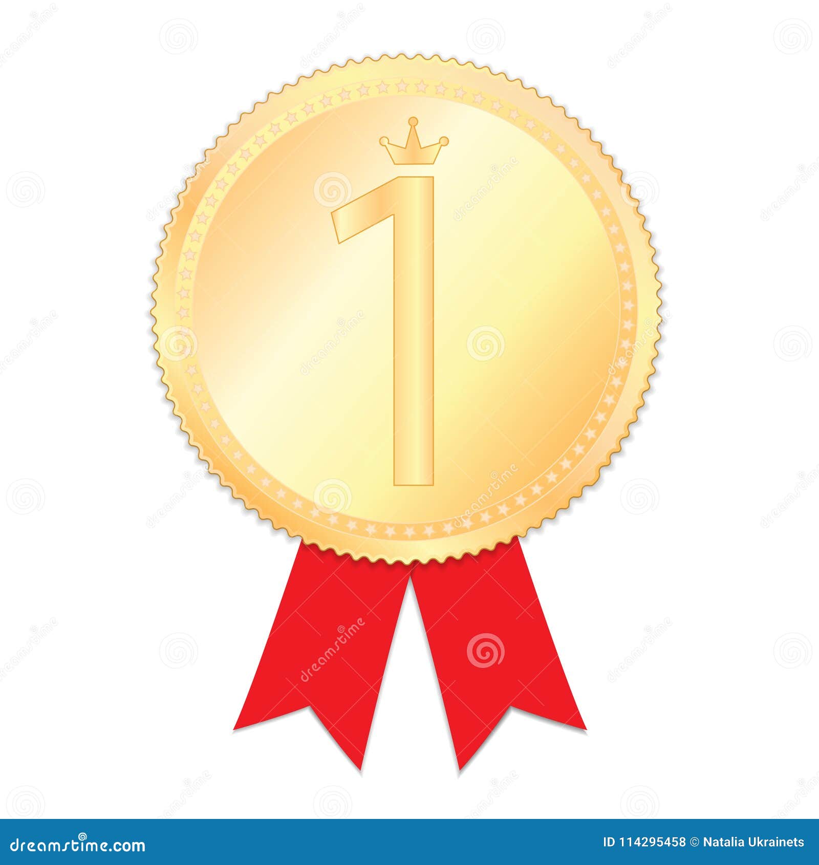 Medalj nummer ett vektor illustrationer. Illustration av ställe - 114295458