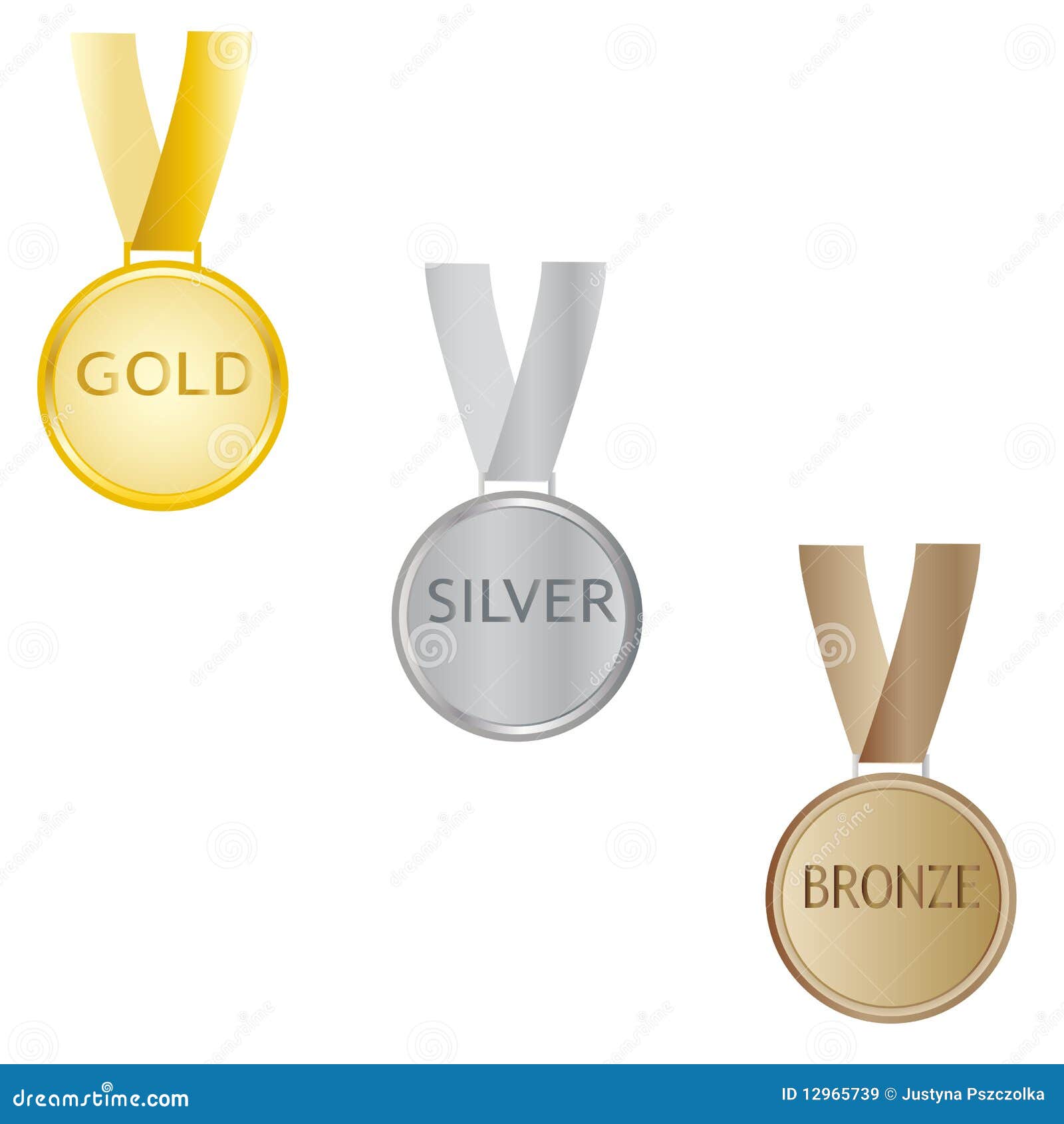 Medaljer vektor illustrationer. Illustration av medaljer - 12965739
