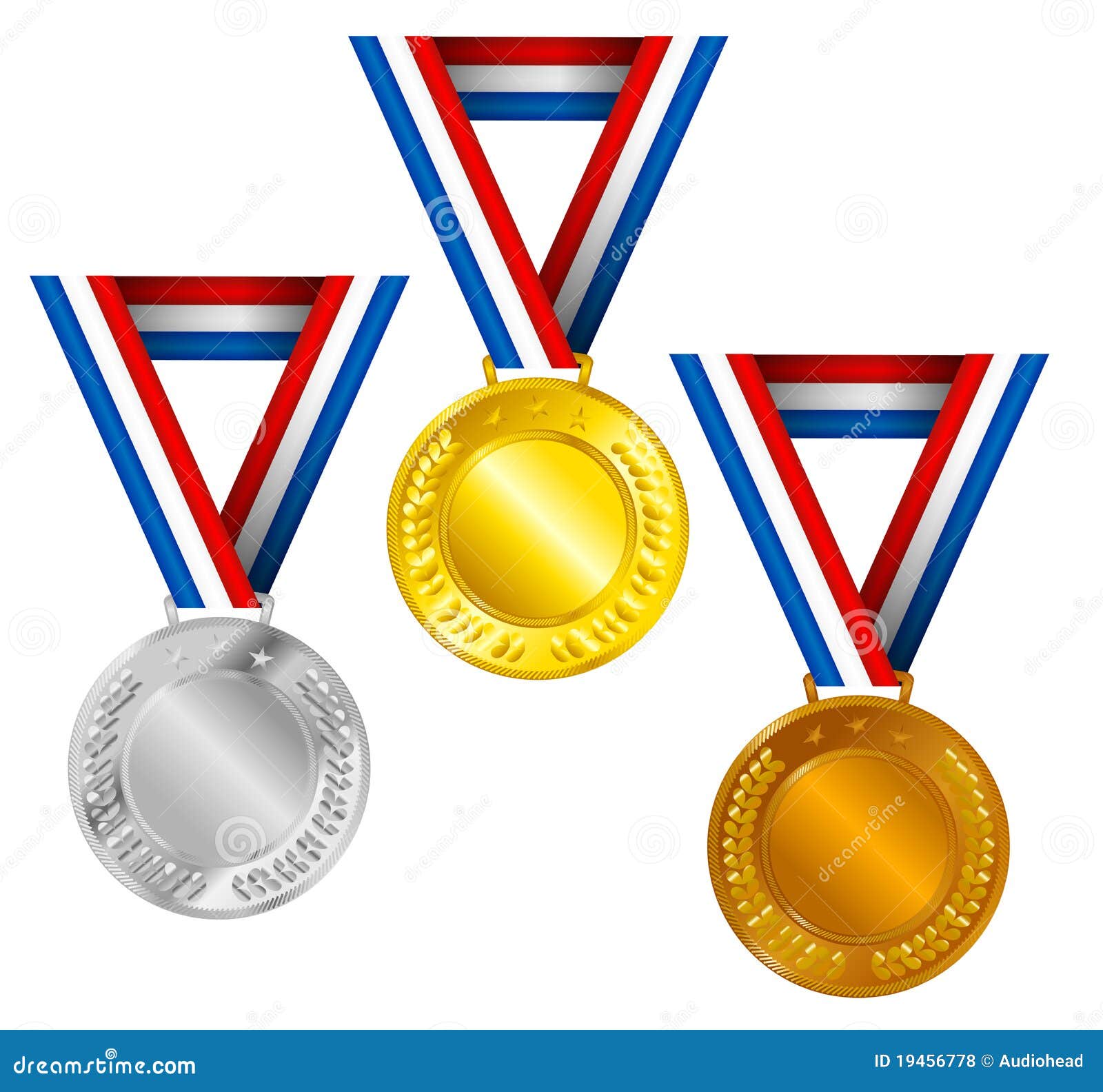 Medaljer vektor illustrationer. Illustration av guld - 19456778