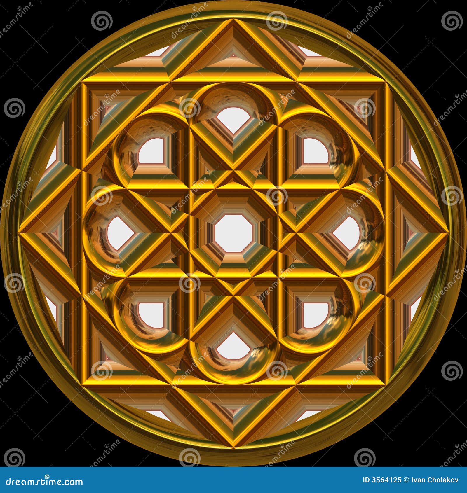 Medallón medieval del oro stock de ilustración. Ilustración de dorado ...