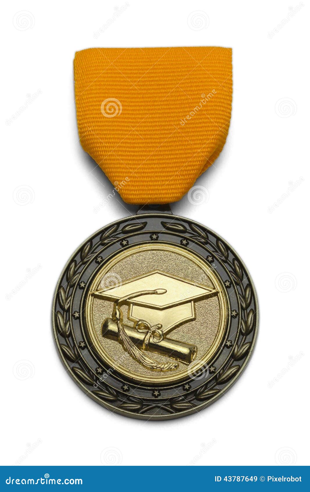 Medalla Del Graduado Del Oro Imagen de archivo - Imagen de grado ...