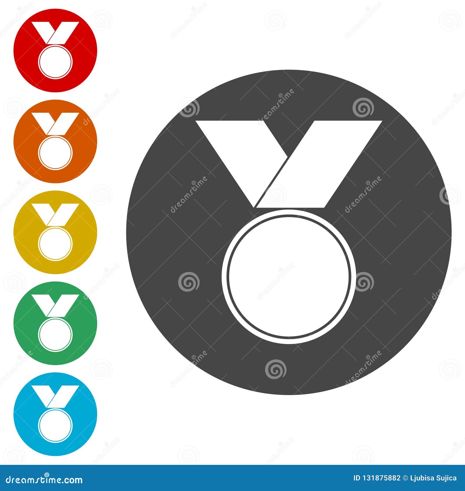 Medalla Del Vector En El Fondo Blanco Ilustración del Vector ...