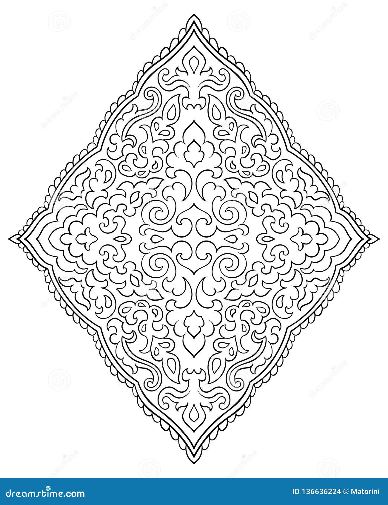 Medallion for design. stock vector. Illustration of decor - 136636224