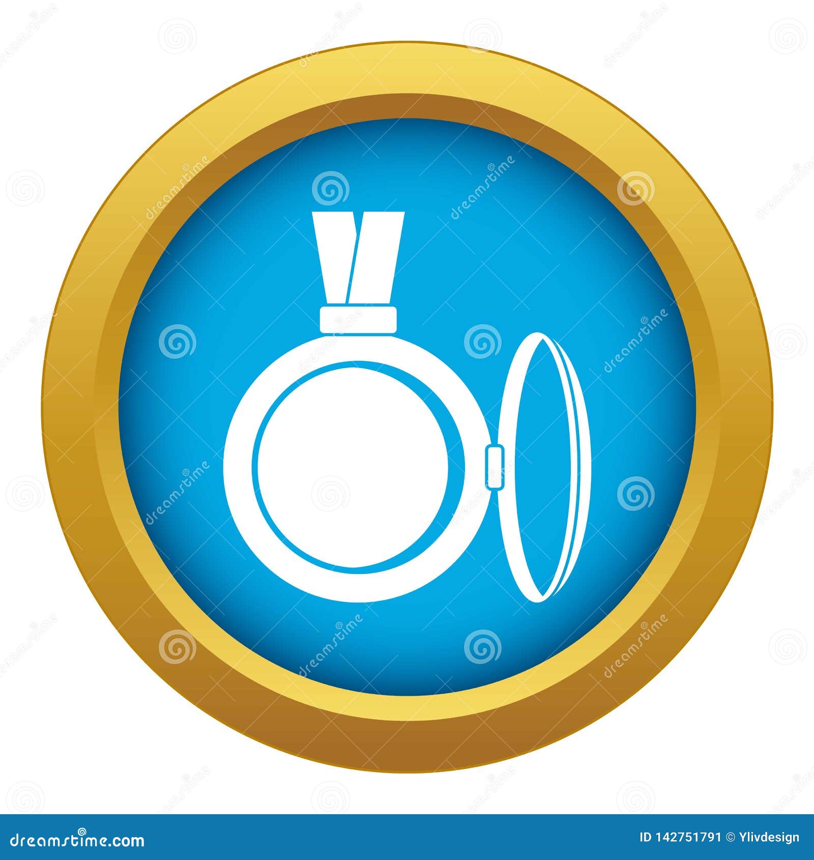 Medallion Icon Blue Vector Isolated Stock Vector - Illustration of nice ...
