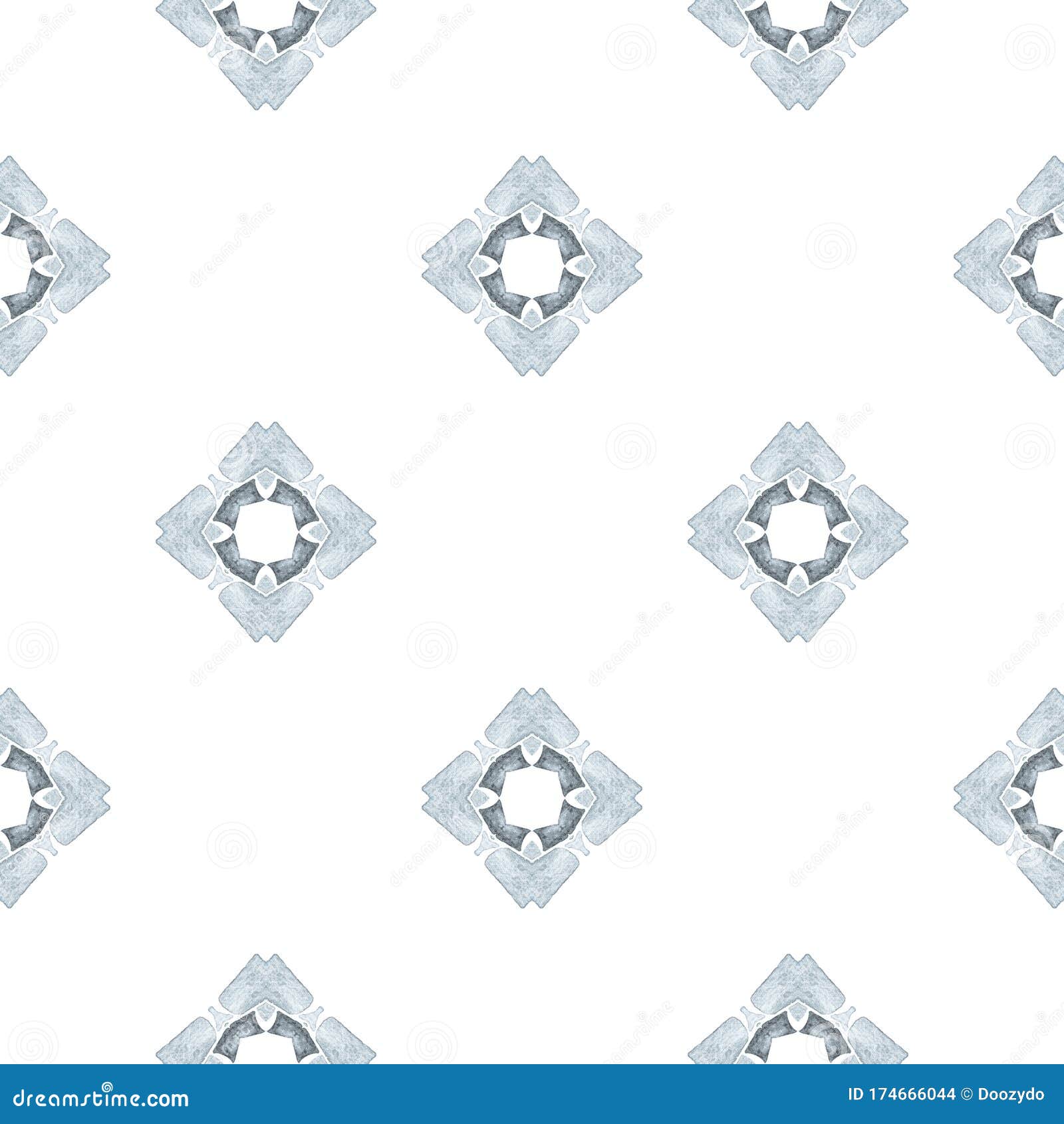 Medallion Seamless Pattern. Black and White Stock Illustration ...