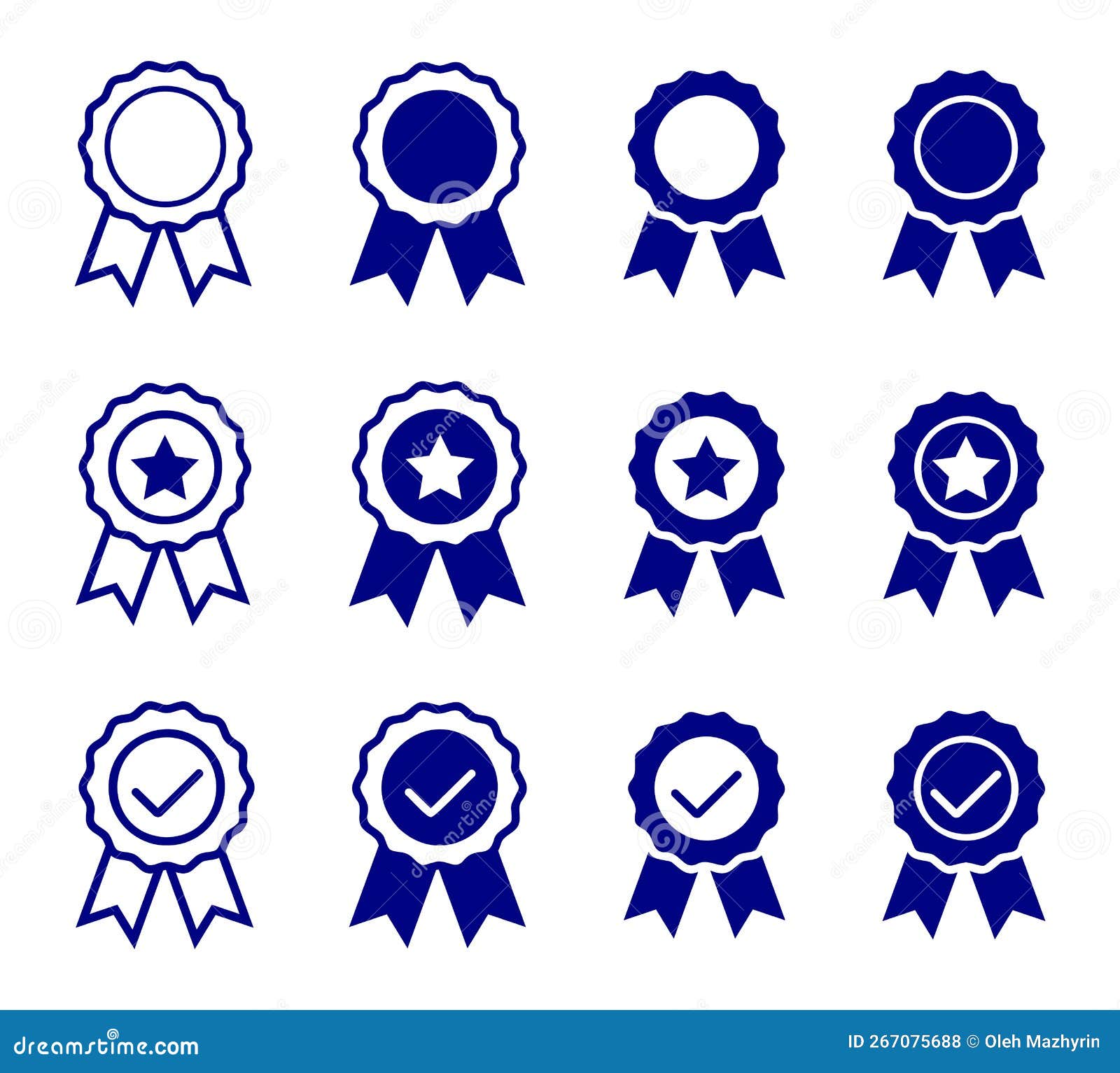 Medallion Vector Icon in Linear, Outline Icon Isolated on White ...