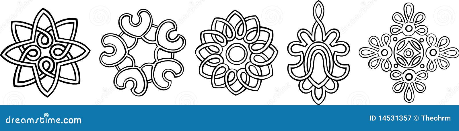 Medallones estilizados ilustración del vector. Ilustración de elegante ...