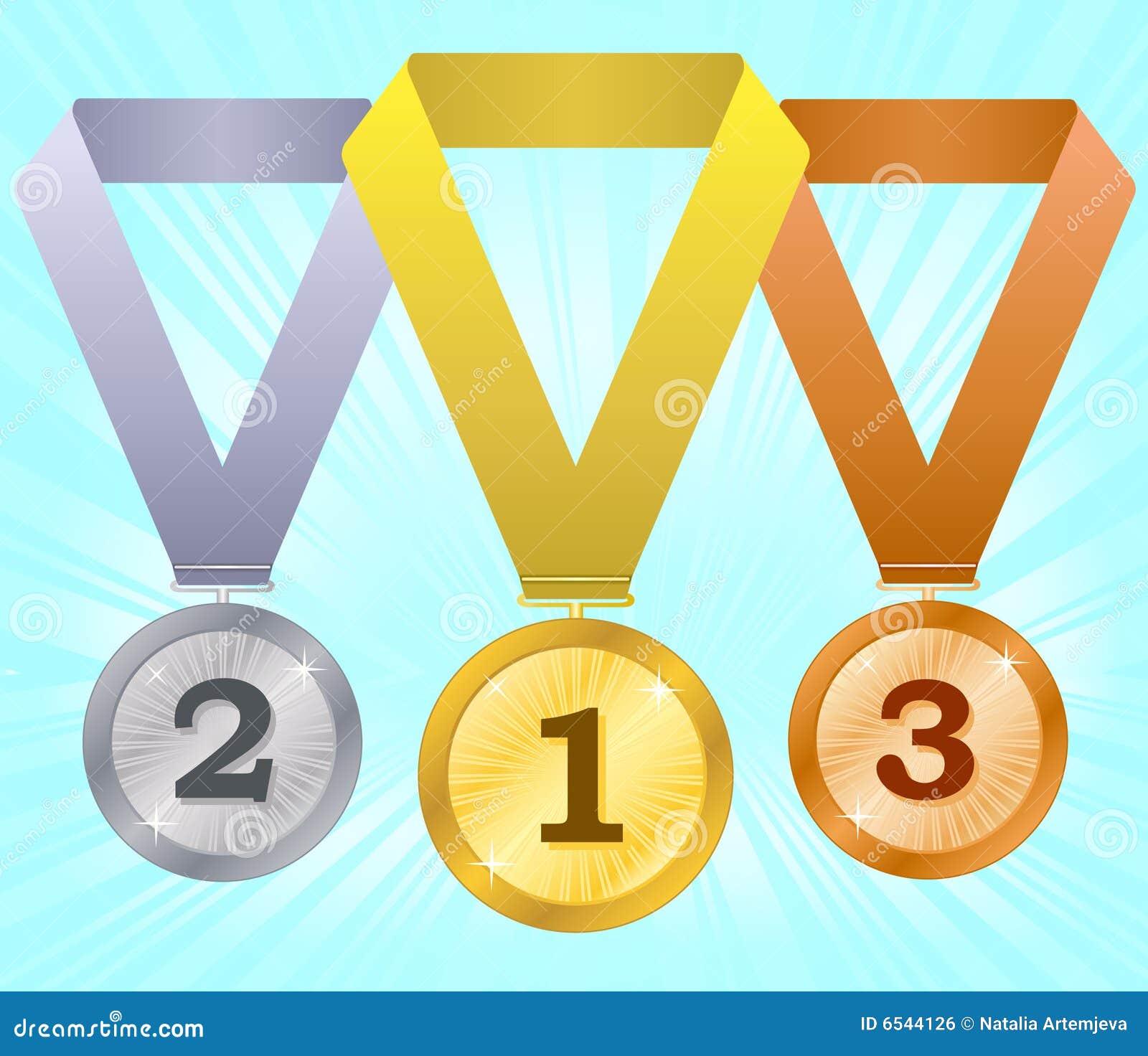 Medals-4 stock vector. Illustration of education, background - 6544126