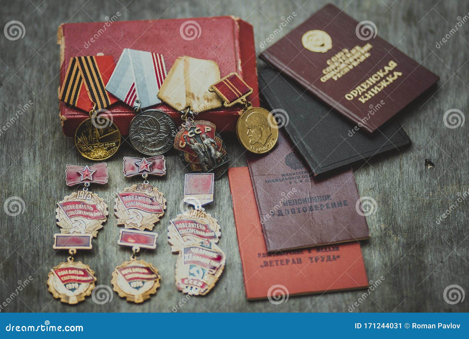 Medals and Orders-awards for Work Stock Image - Image of financial ...