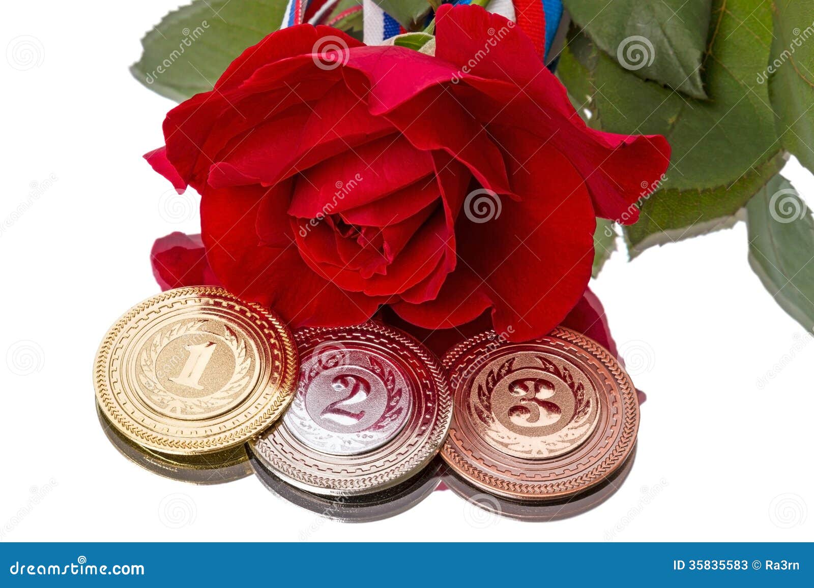 Medals and Rose stock image. Image of gold, background - 35835583