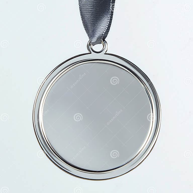 Medals, Silver Medals on a Plain Background Stock Photo - Image of ...