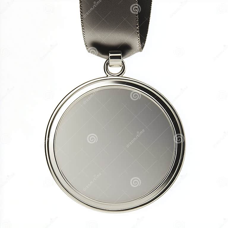 Medals, Silver Medals on a Plain Background Stock Image - Image of ...