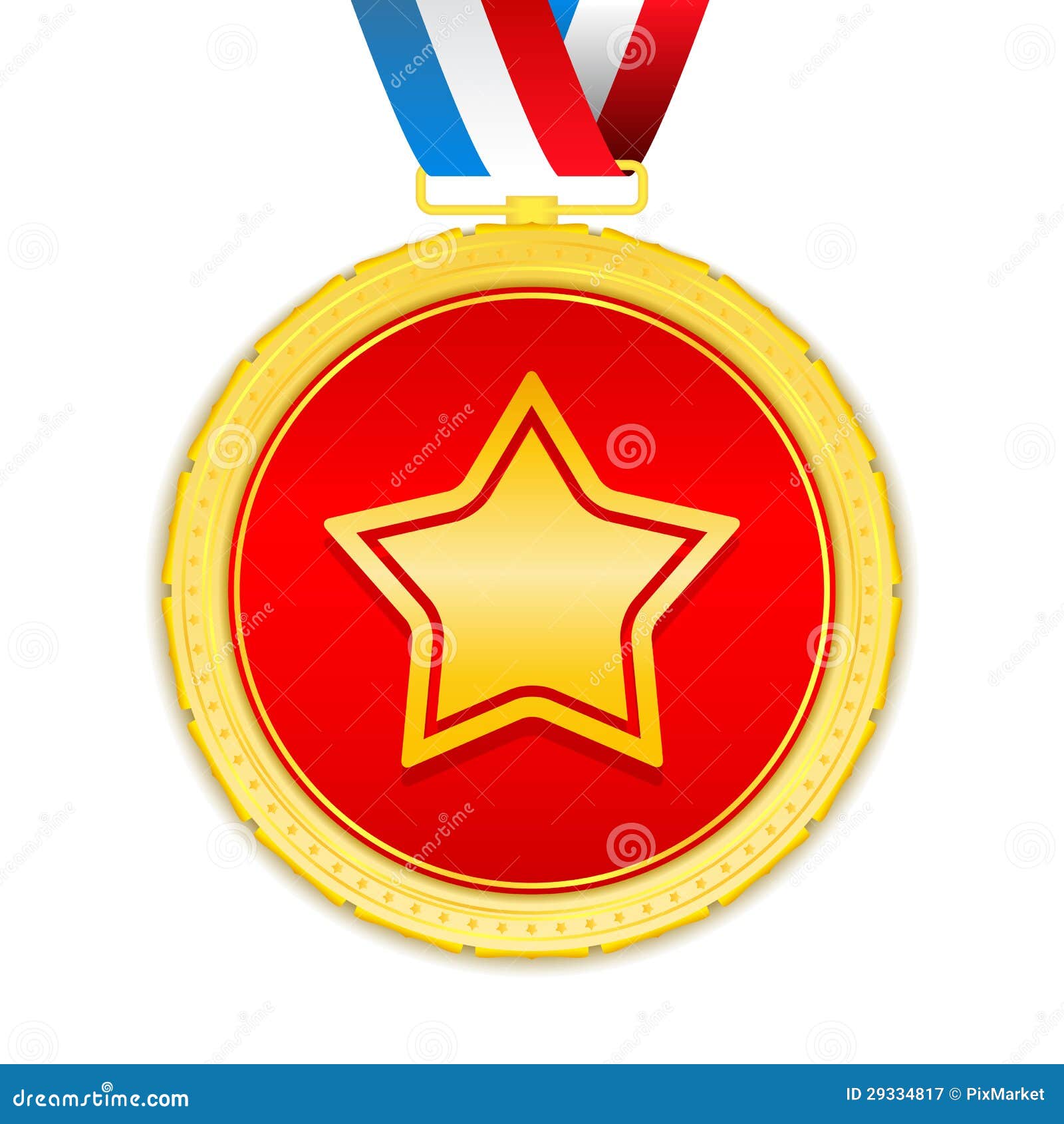Medals with Star stock vector. Illustration of medallion - 29334817