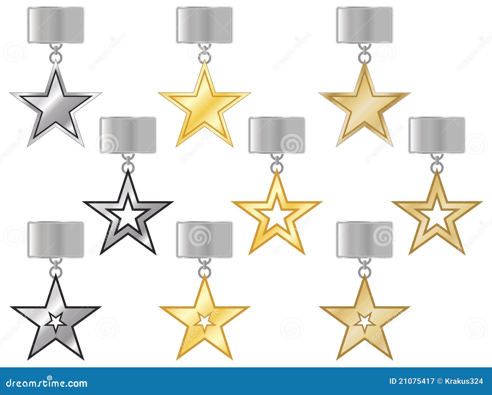 Medals with the stars stock illustration. Illustration of reward - 21075417