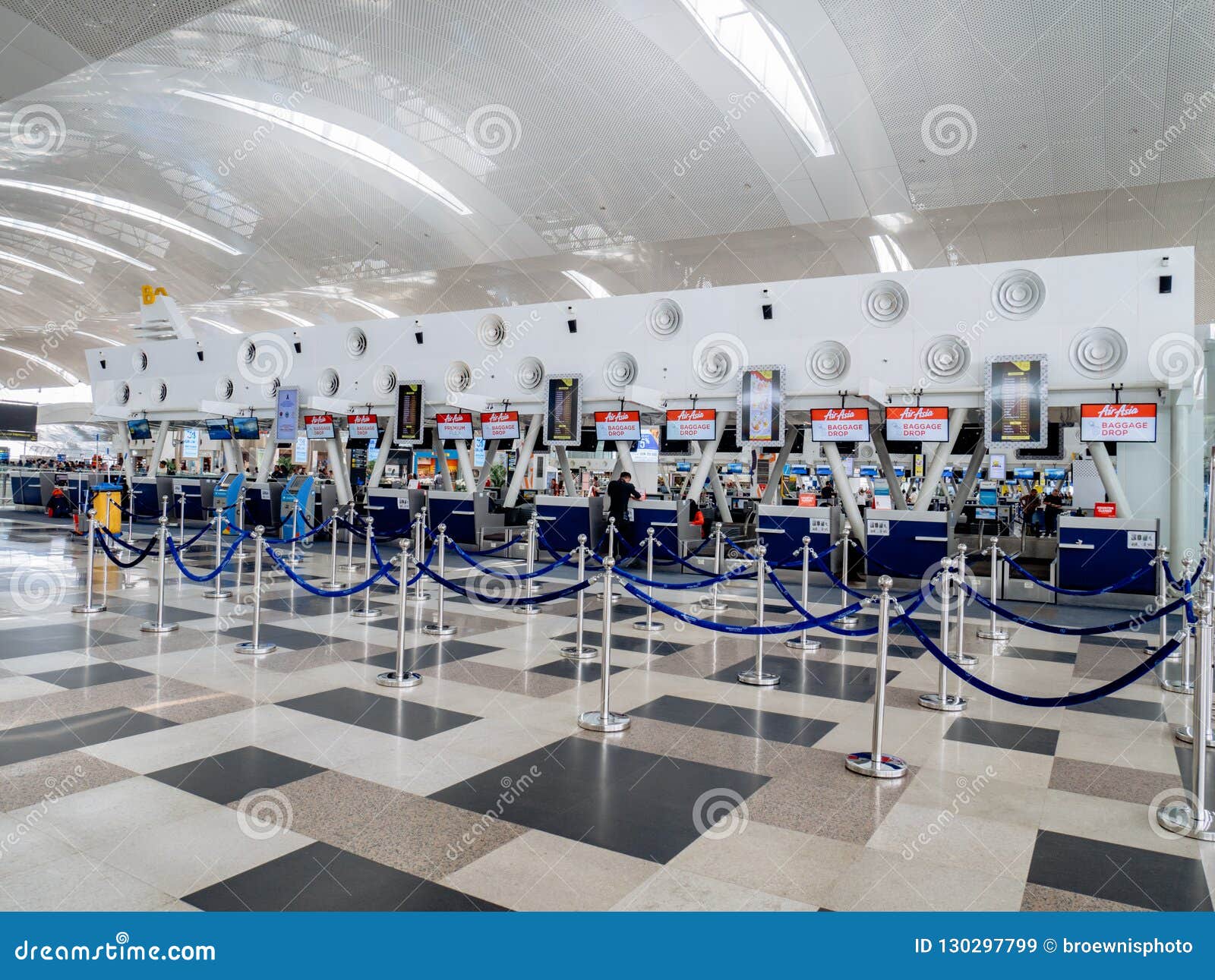 AirAsia Check-in Counters in Kualanamu International Airport Editorial ...