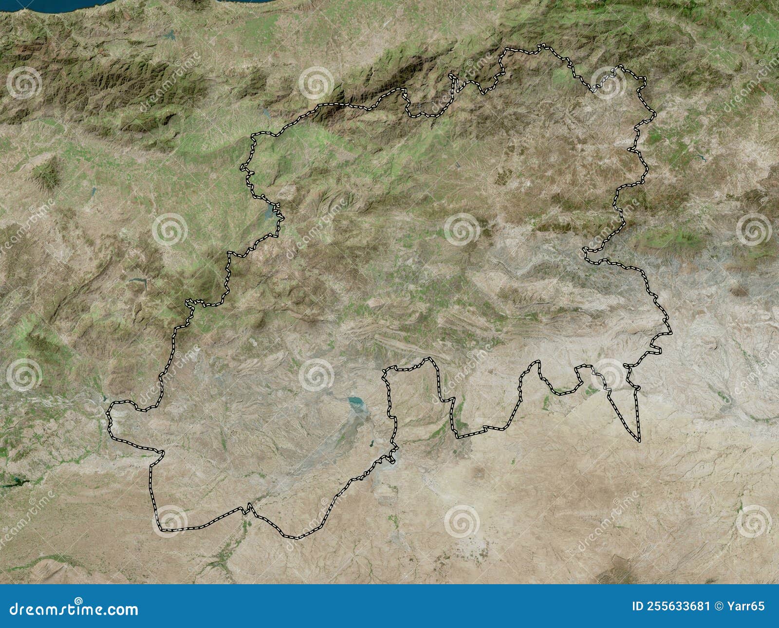 Medea, Algeria. High-res Satellite. No Legend Stock Illustration ...