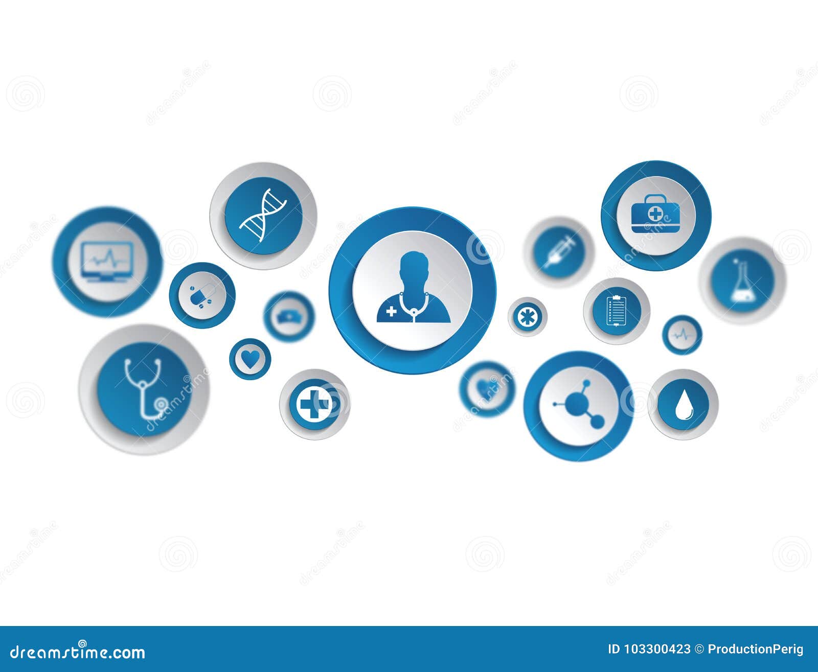 Medecine and General Healthcare Icon Displayed on a Technology I Stock ...