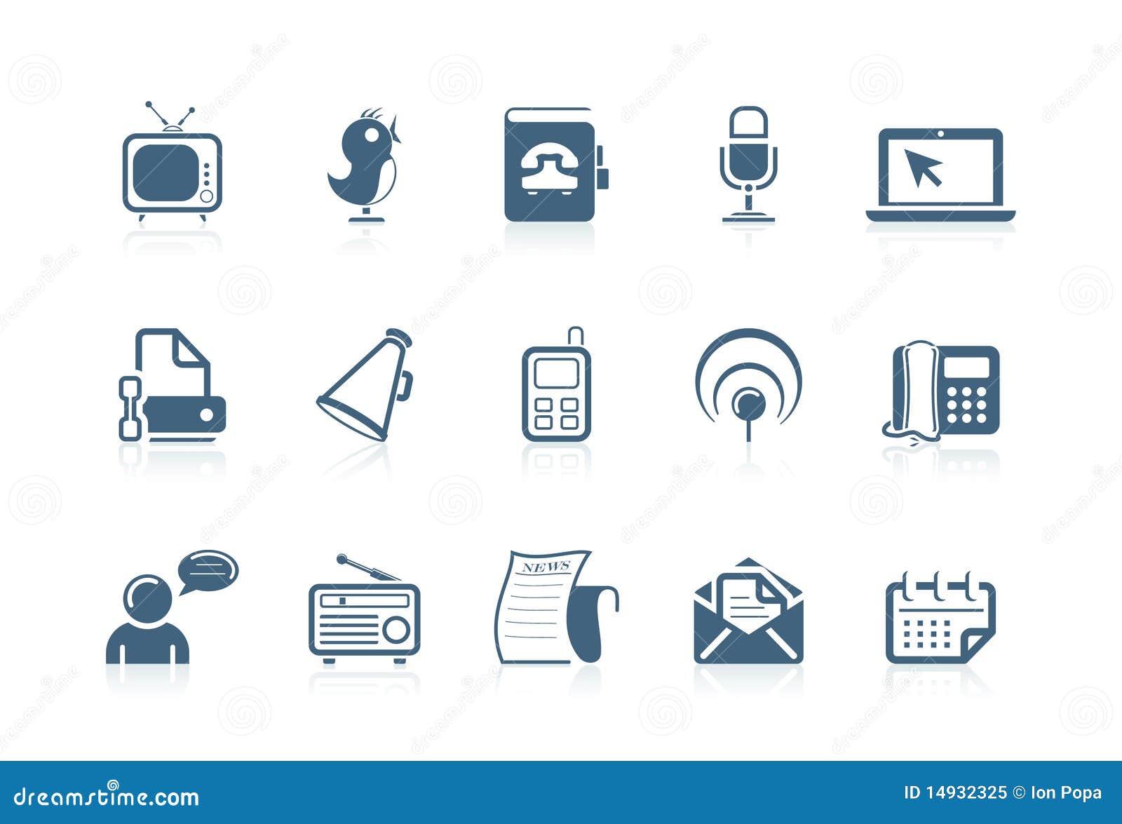 Mededeling En Sociale Pictogrammen Vector Illustratie - Illustration of ...