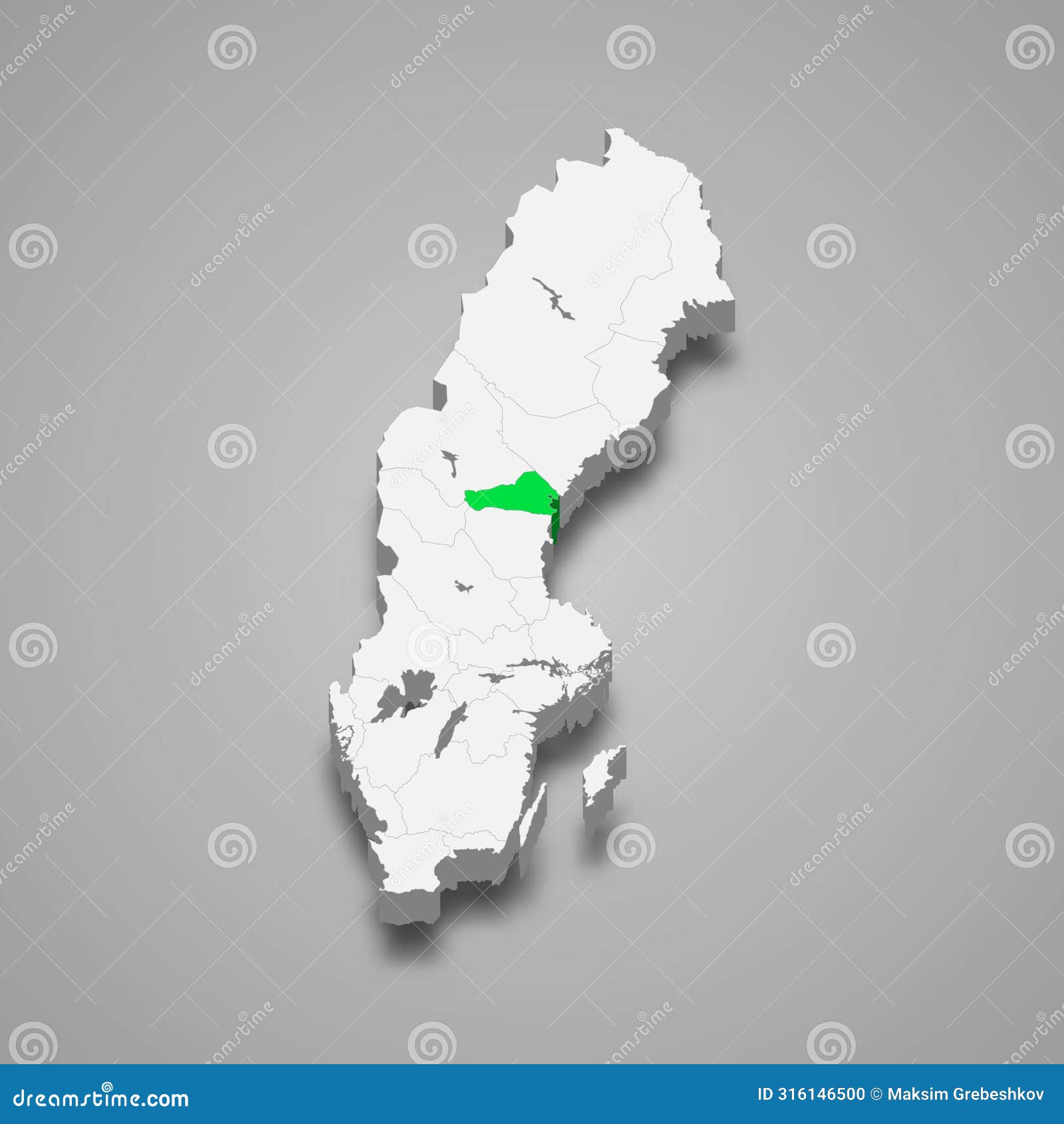 Medelpad Historical Province Location within Sweden 3d Map Stock Vector ... Medelpad Historical Province Location within Sweden 3d Map Stock Vector ...
