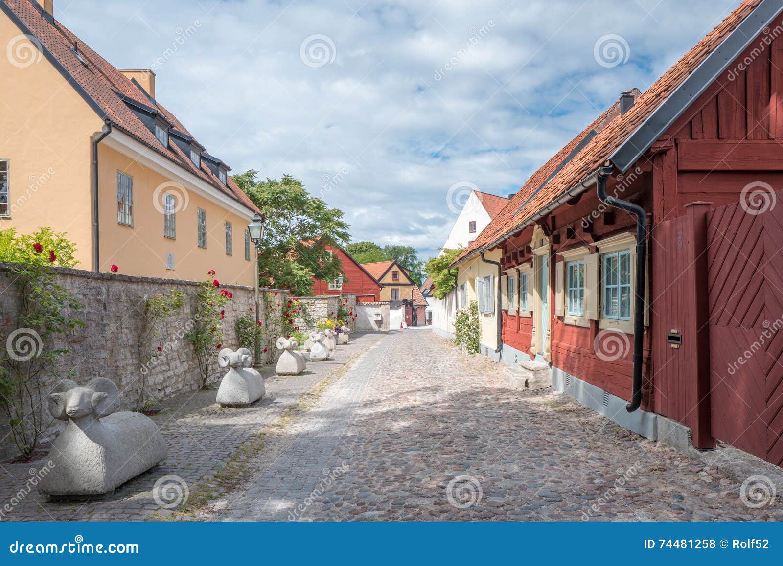 Medeltida Hanse Stad Visby På Gotland Arkivfoto - Bild av kultur ...
