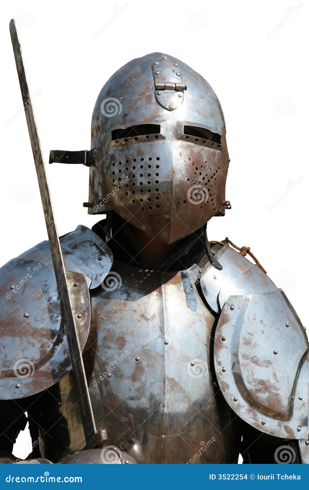 Medeltida isolerad riddare arkivfoto. Bild av soldat, gammalt - 3522254