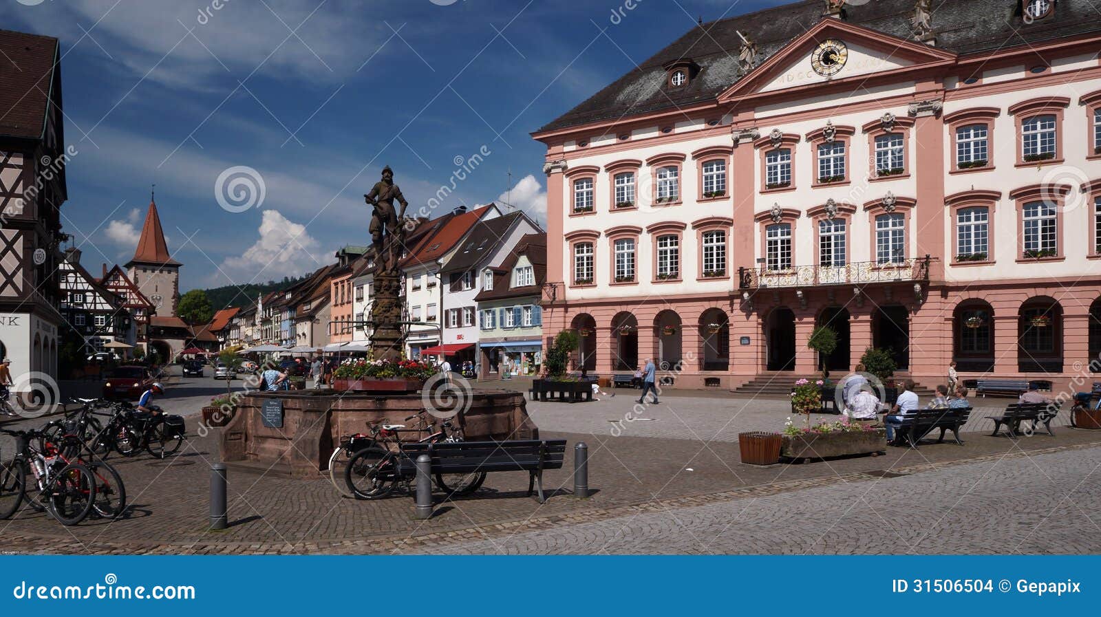 Medeltida stad i Tyskland redaktionell fotografering för bildbyråer ...