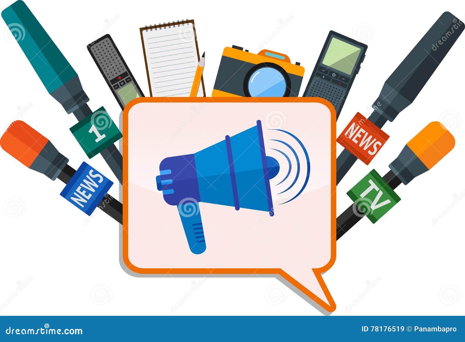 Media banner stock vector. Illustration of multimedia - 78176519