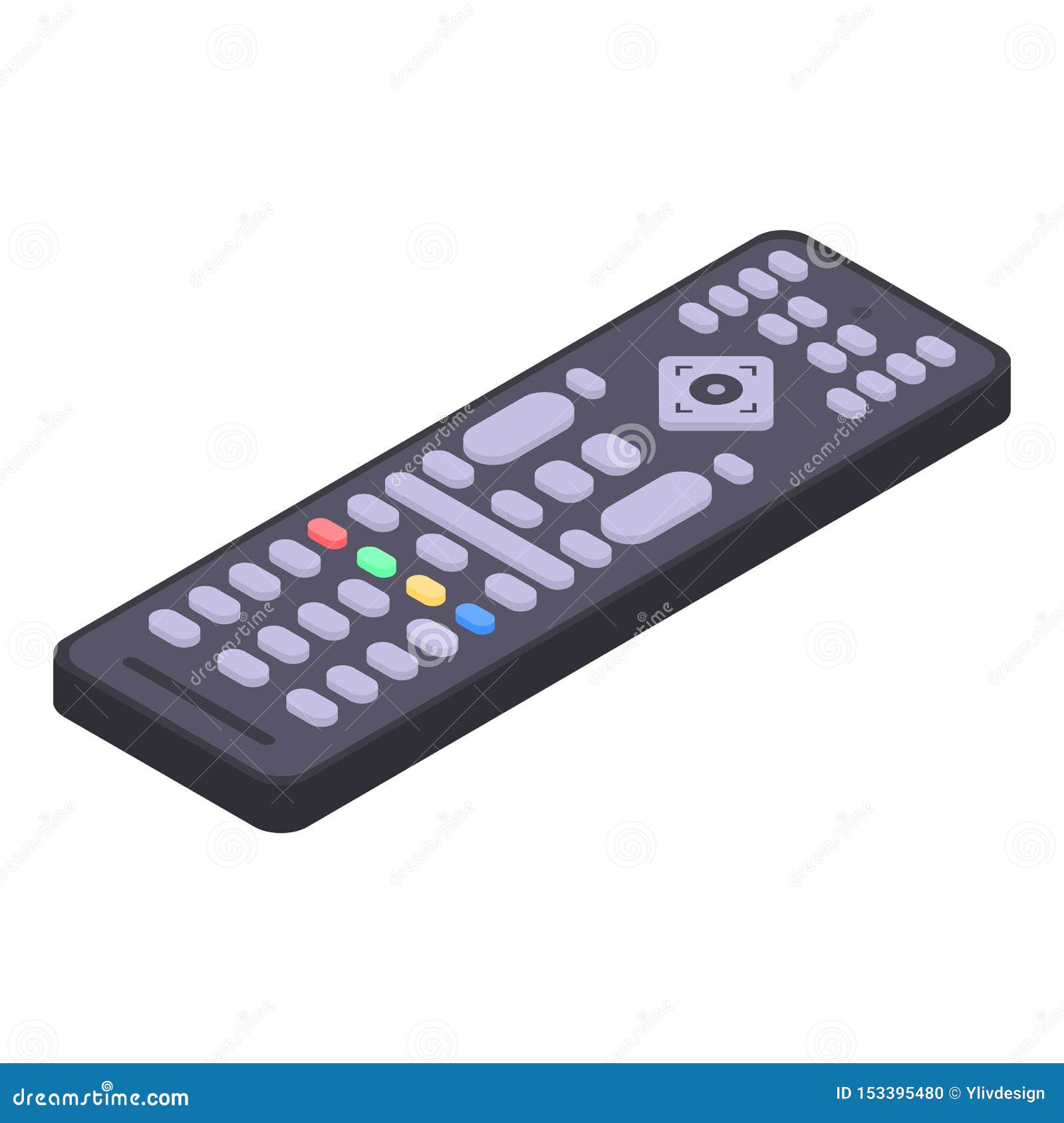 Media Box Remote Control Icon, Isometric Style Stock Vector ...