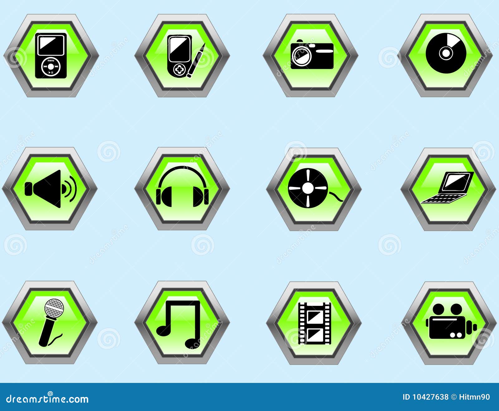 Media buttons stock illustration. Illustration of multimedia - 10427638