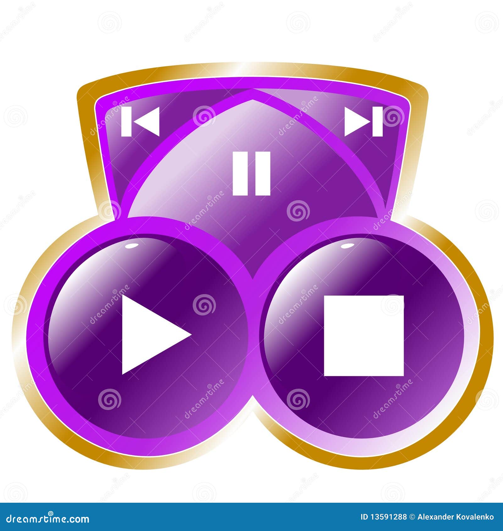 Media buttons stock vector. Illustration of next, button - 13591288