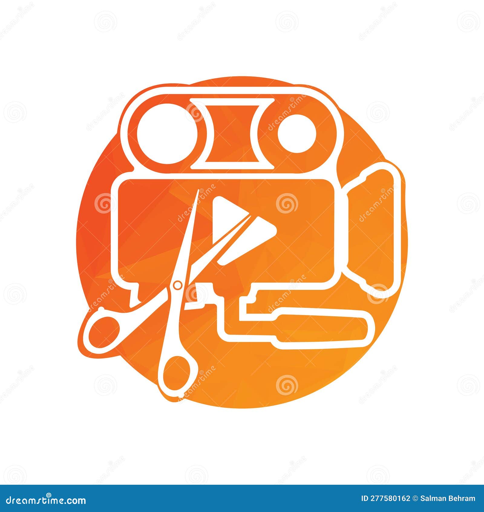 Media Camera Inside a Shape of Circle Video Camera Vector Illustration ...