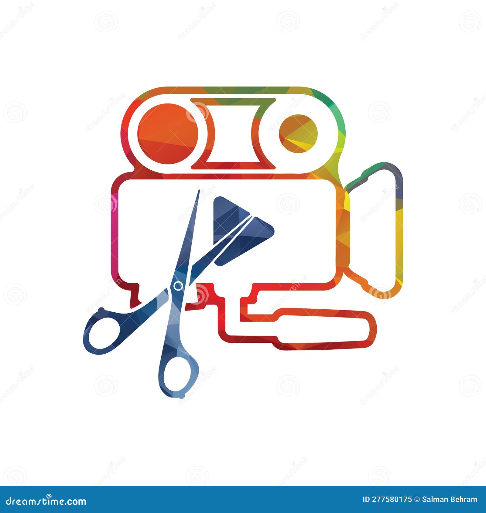 Media Camera and Play Button Icon Video Camera Vector Stock Vector ...