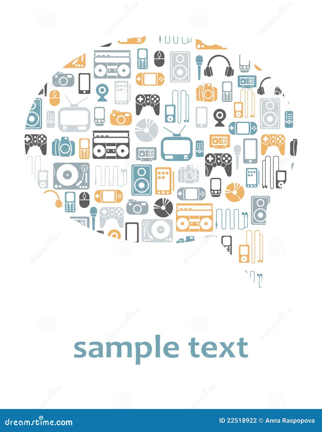 Media card stock vector. Illustration of connection, camera - 22518922
