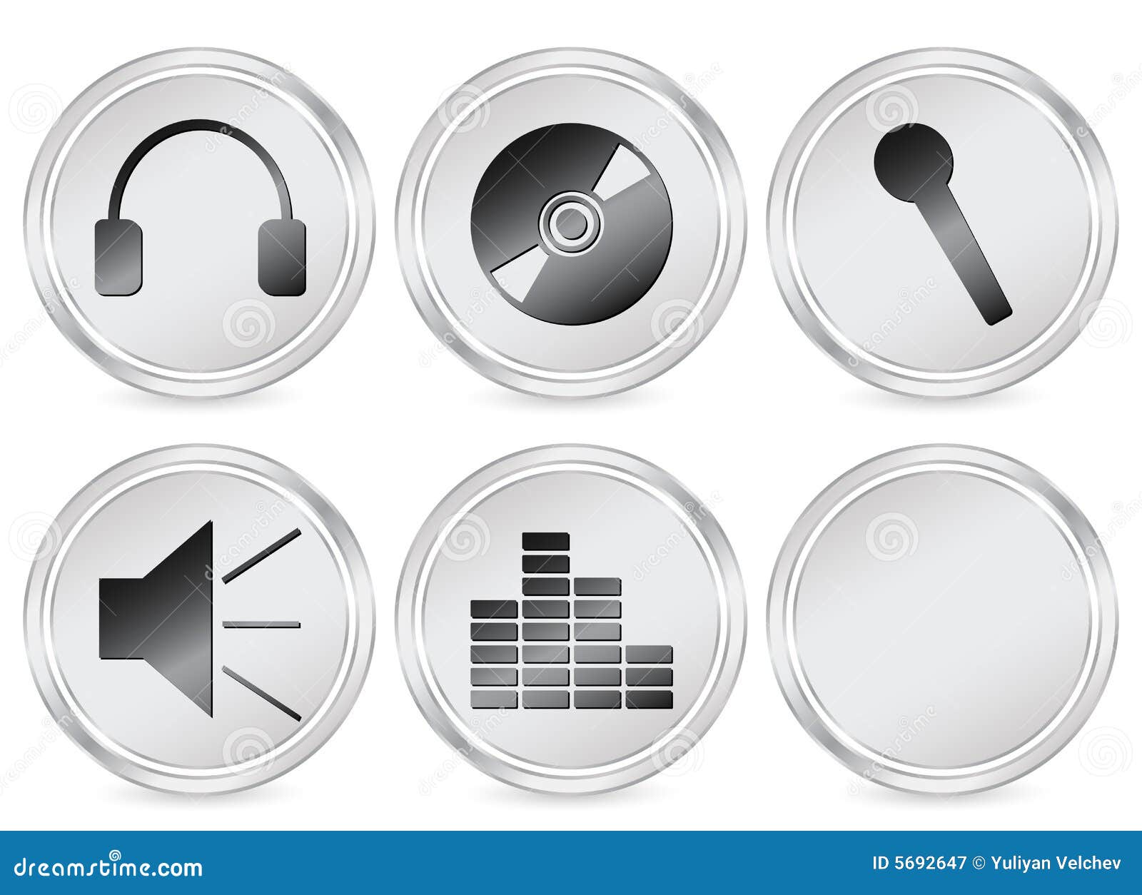 Media circle icon 3 stock vector. Illustration of shape - 5692647