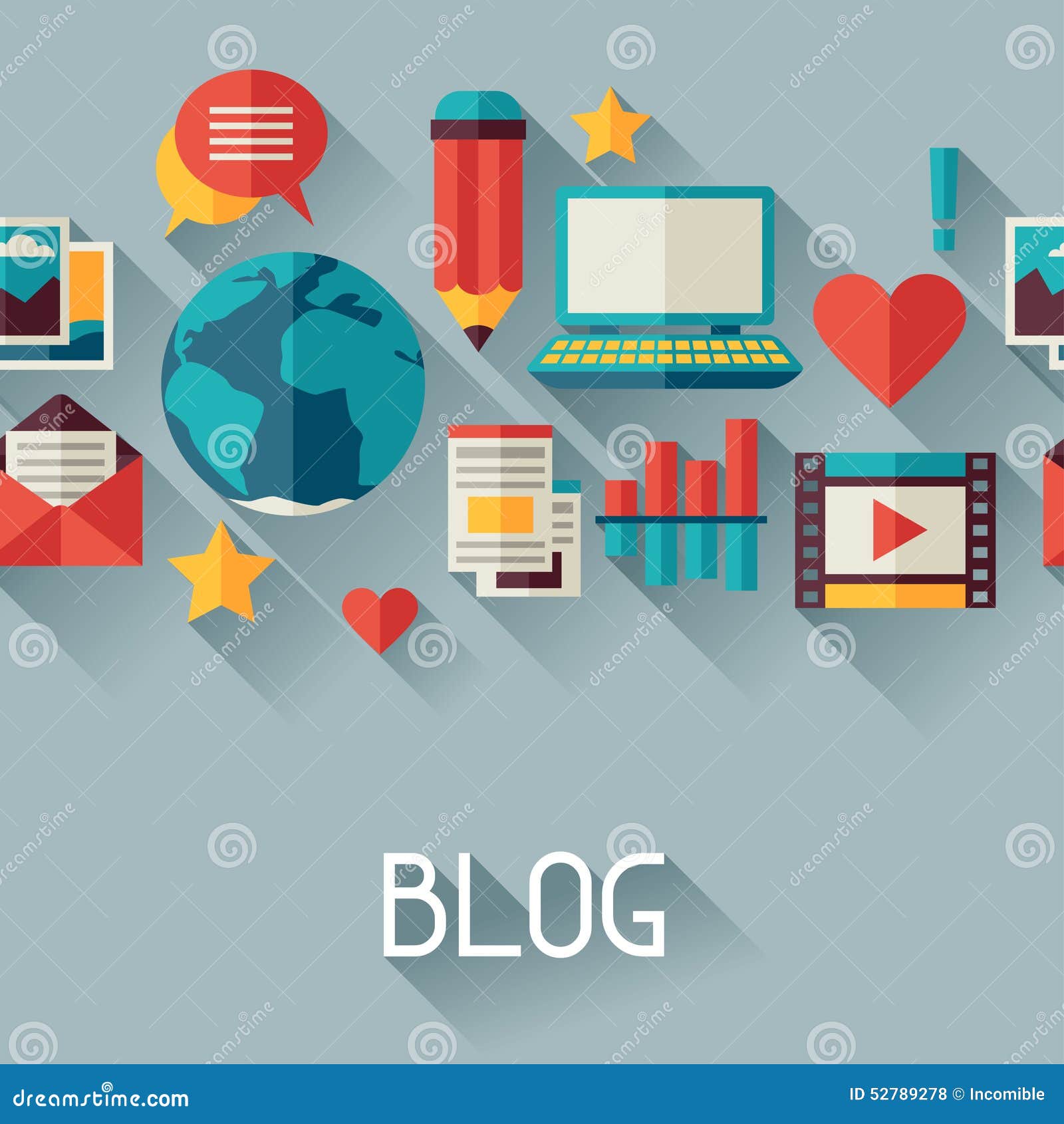 Media and Communication Background Design with Stock Vector ...