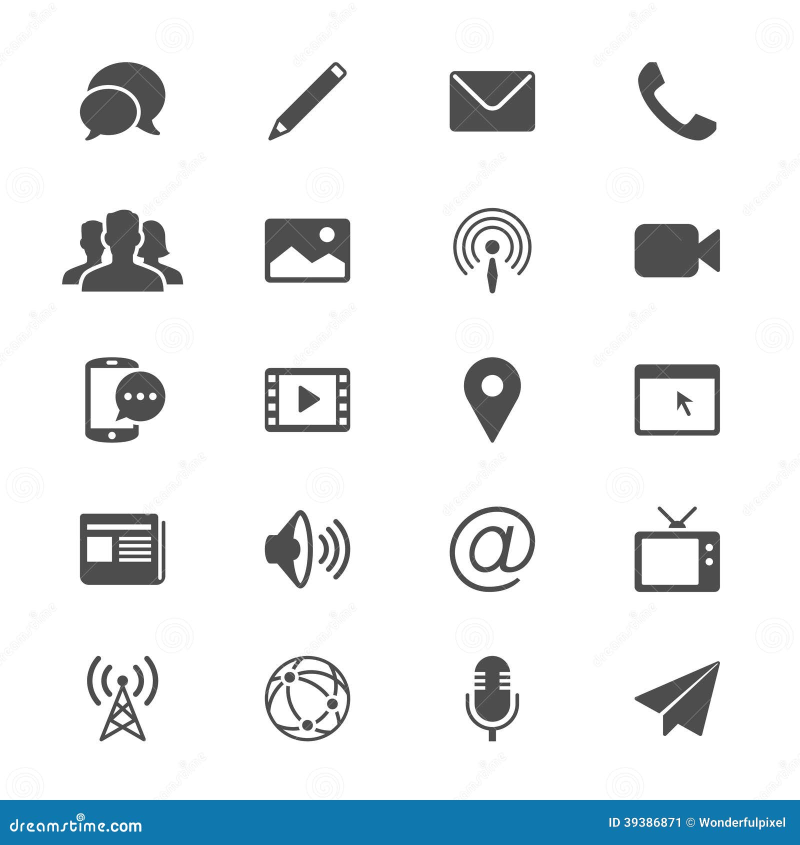 Communication Flat Vector Icons 1 Stock Image | CartoonDealer.com #72935911