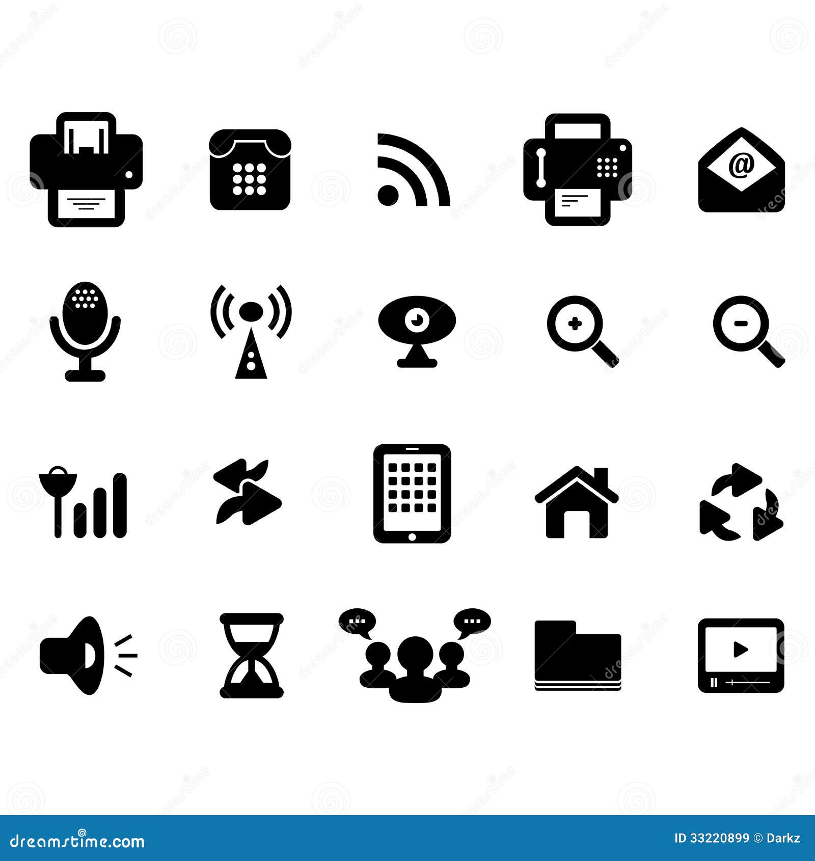 Media and Communication Icon Stock Illustration - Illustration of ...